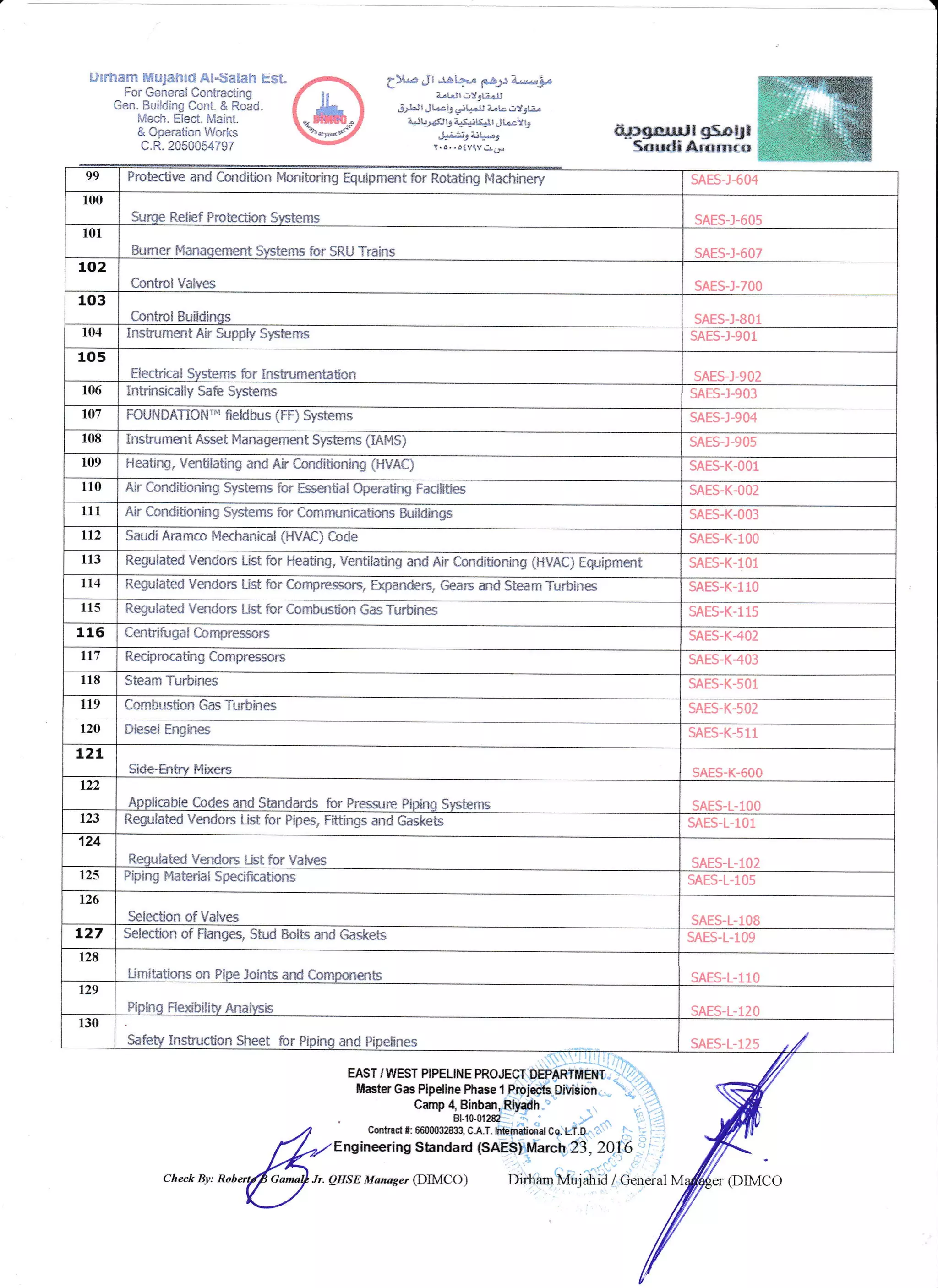 Saudi Aramco Engineering Stadard (SAES)4 | PDF