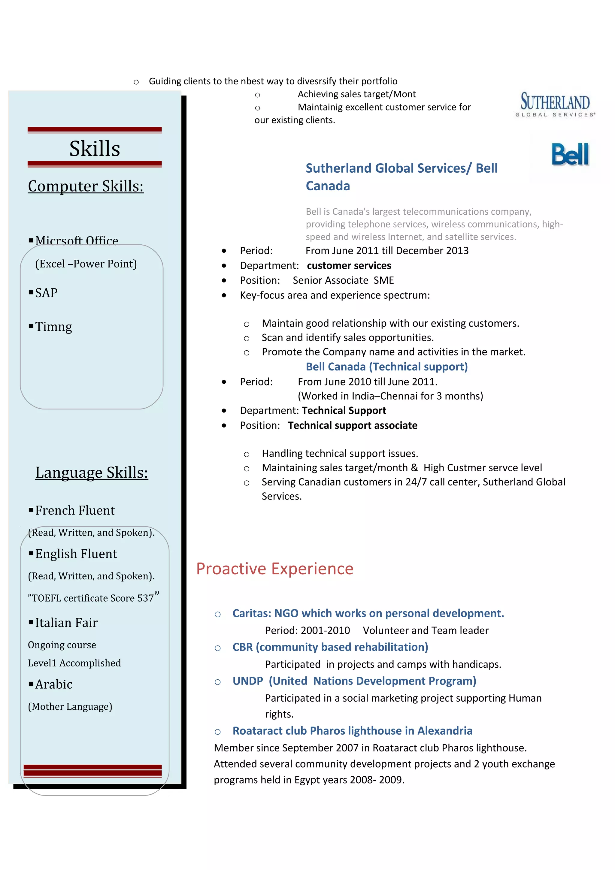 Randa Kawgi CV 1 | PDF