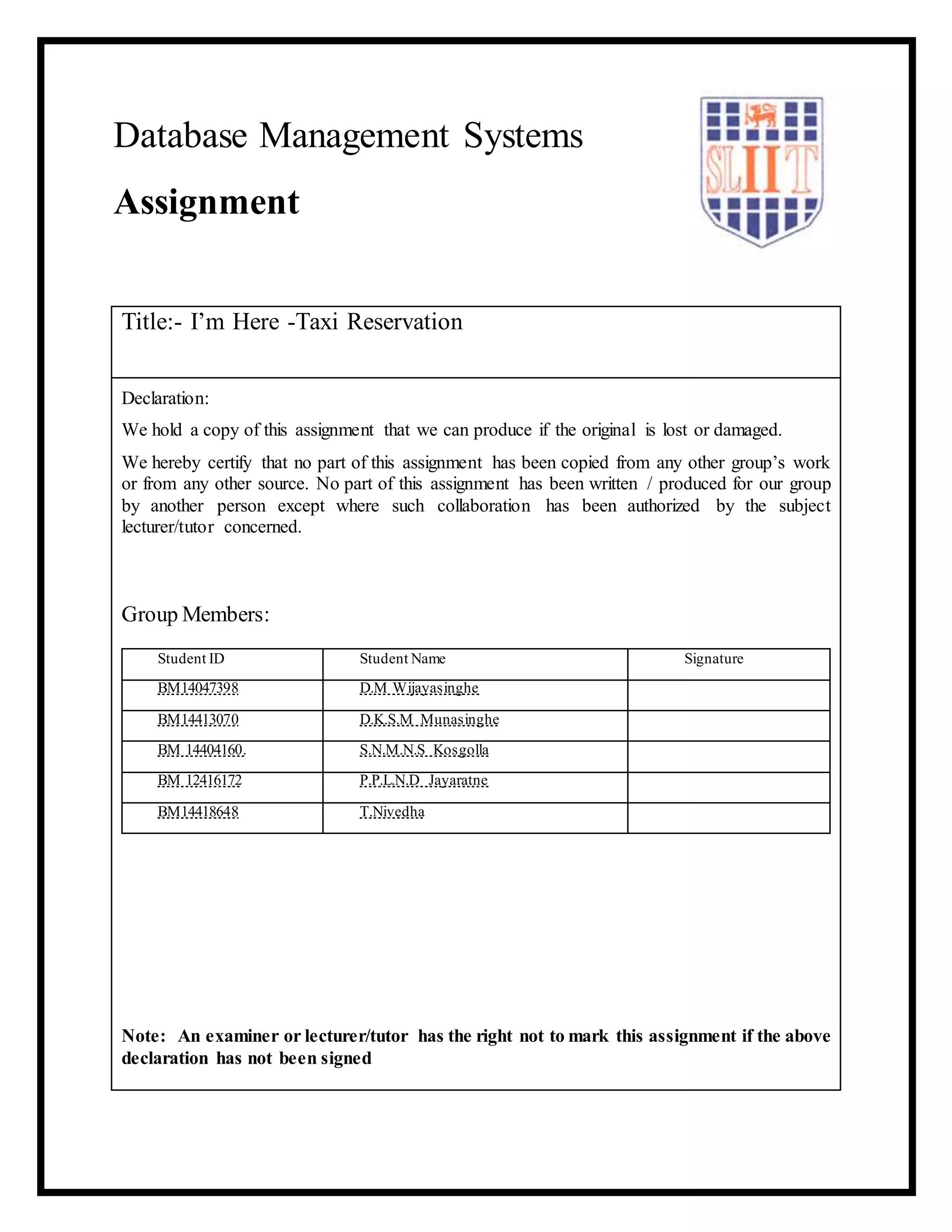 DBMS VIVA Report | PDF