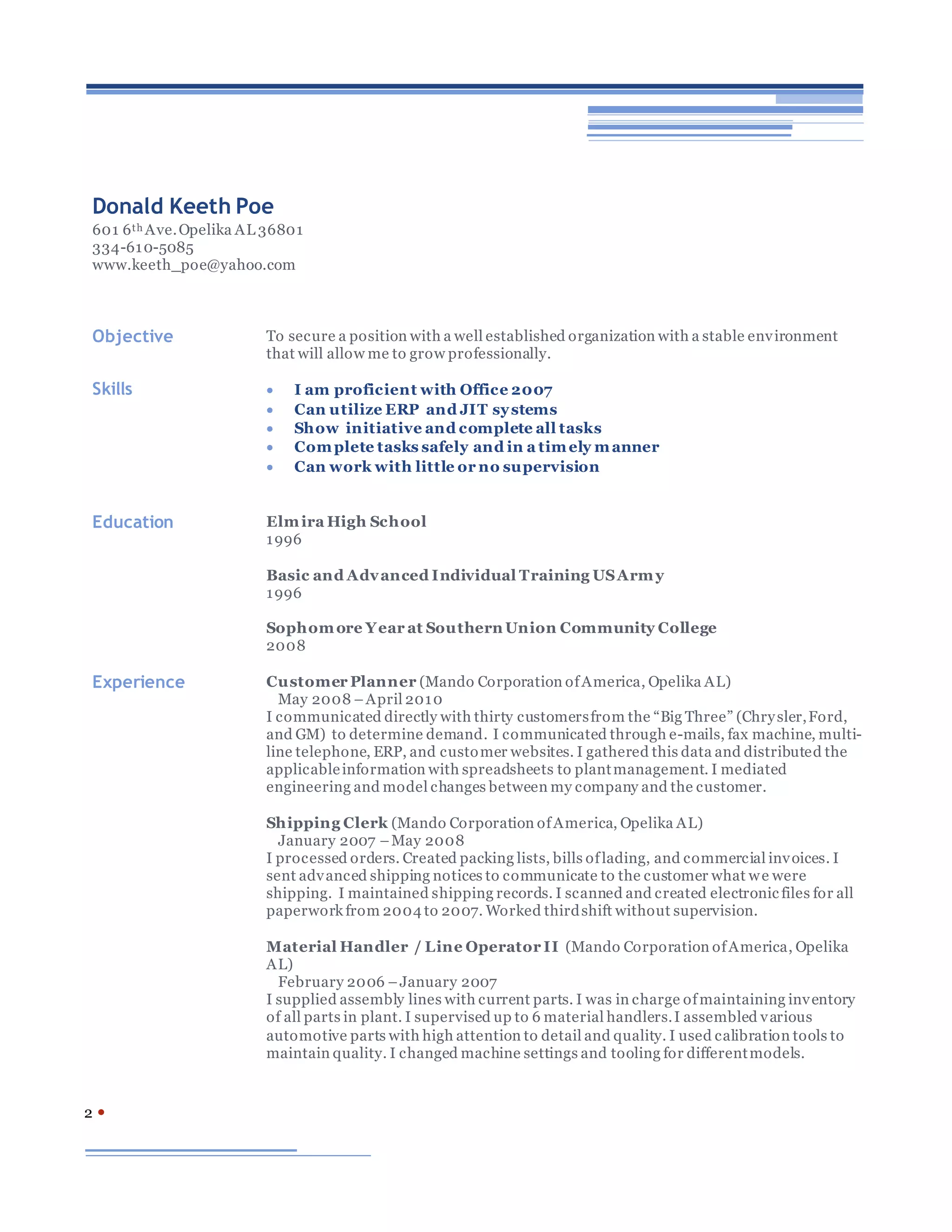 Keeth Resume11-3-15A | DOCX
