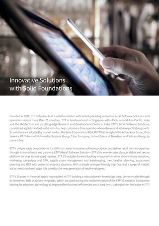 ETP Corporate Brochure | PDF
