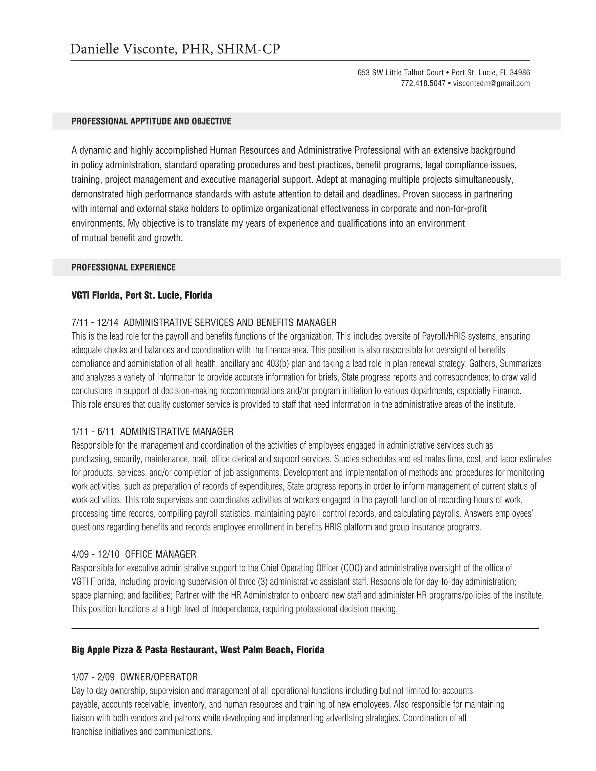 DanielleVisconte_Resume_18 | PDF