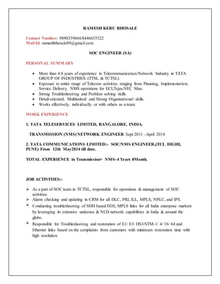 Resume_Ramesh Bhosale | DOCX