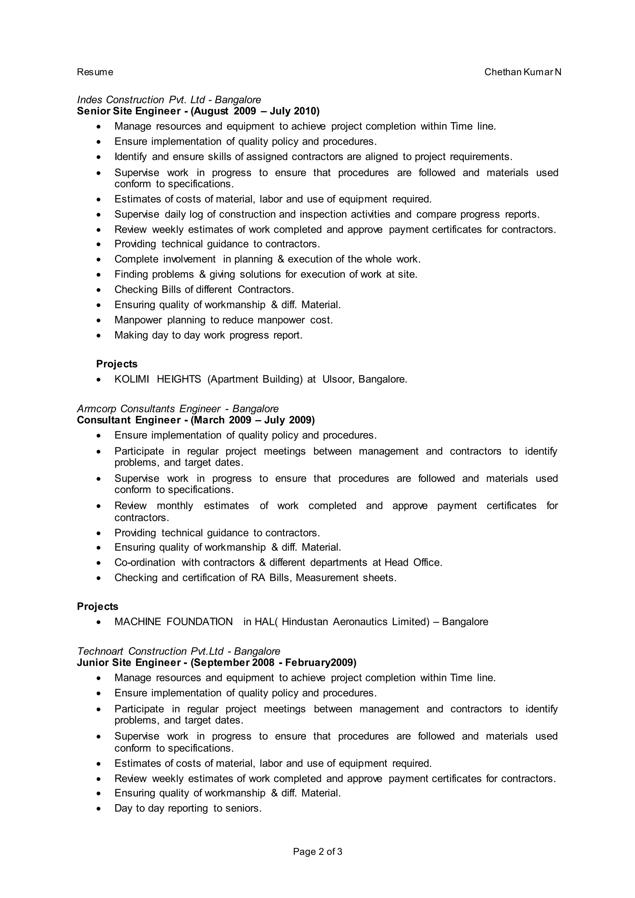 Resume_Chethan 2016 | DOCX