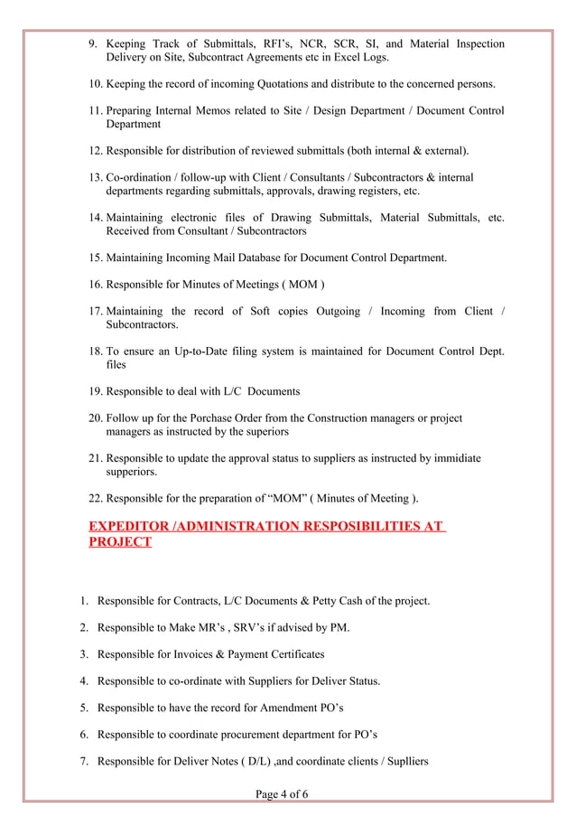 DOCUMENT CONTROLLER | PDF