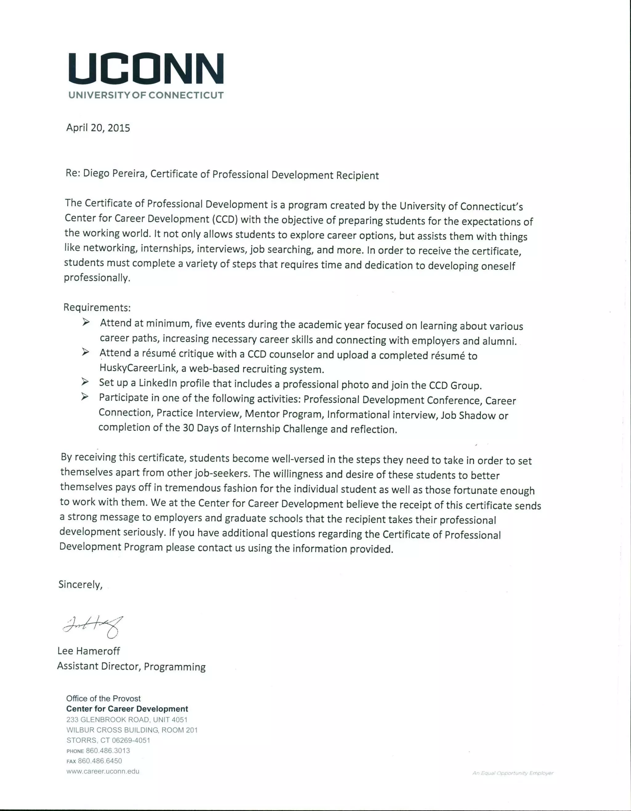 Certificate of Personal Development | PDF