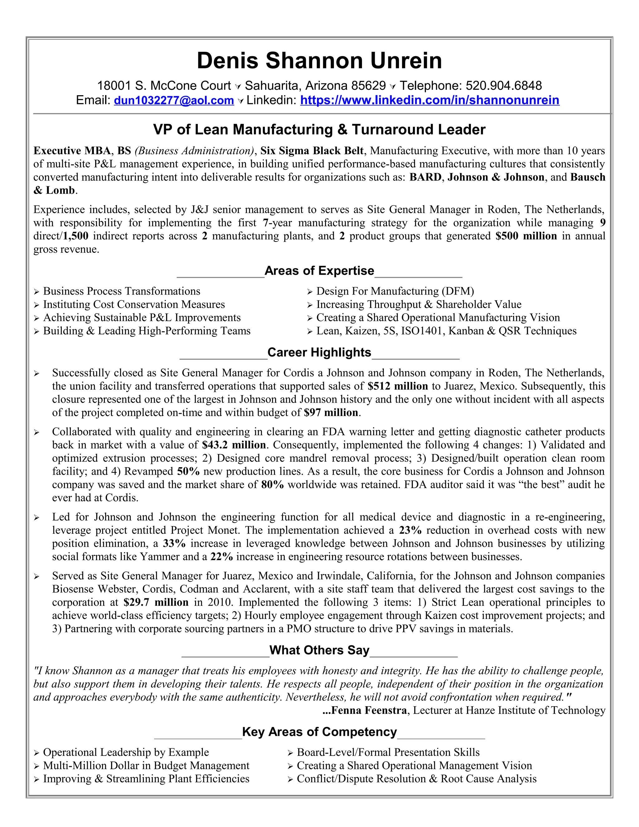 Unrein,Shannon.Resume (2) final template | DOC