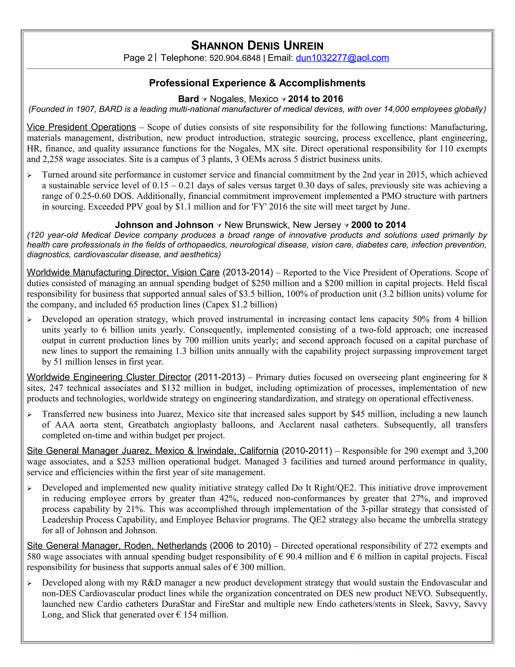 Unrein,Shannon.Resume (2) final template | DOC