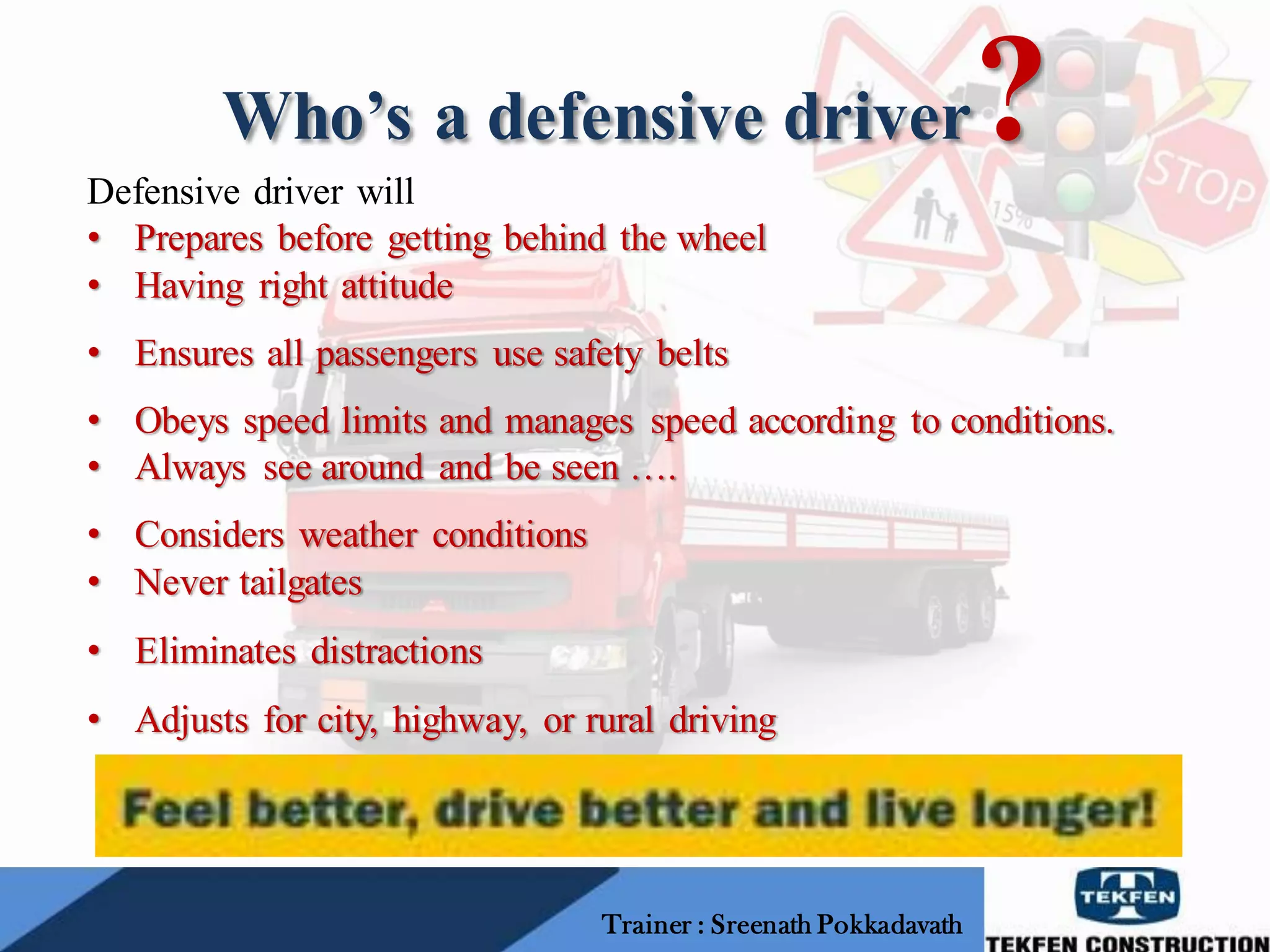 DEFENSIVE DRIVING FOR TRUCKS | PDF