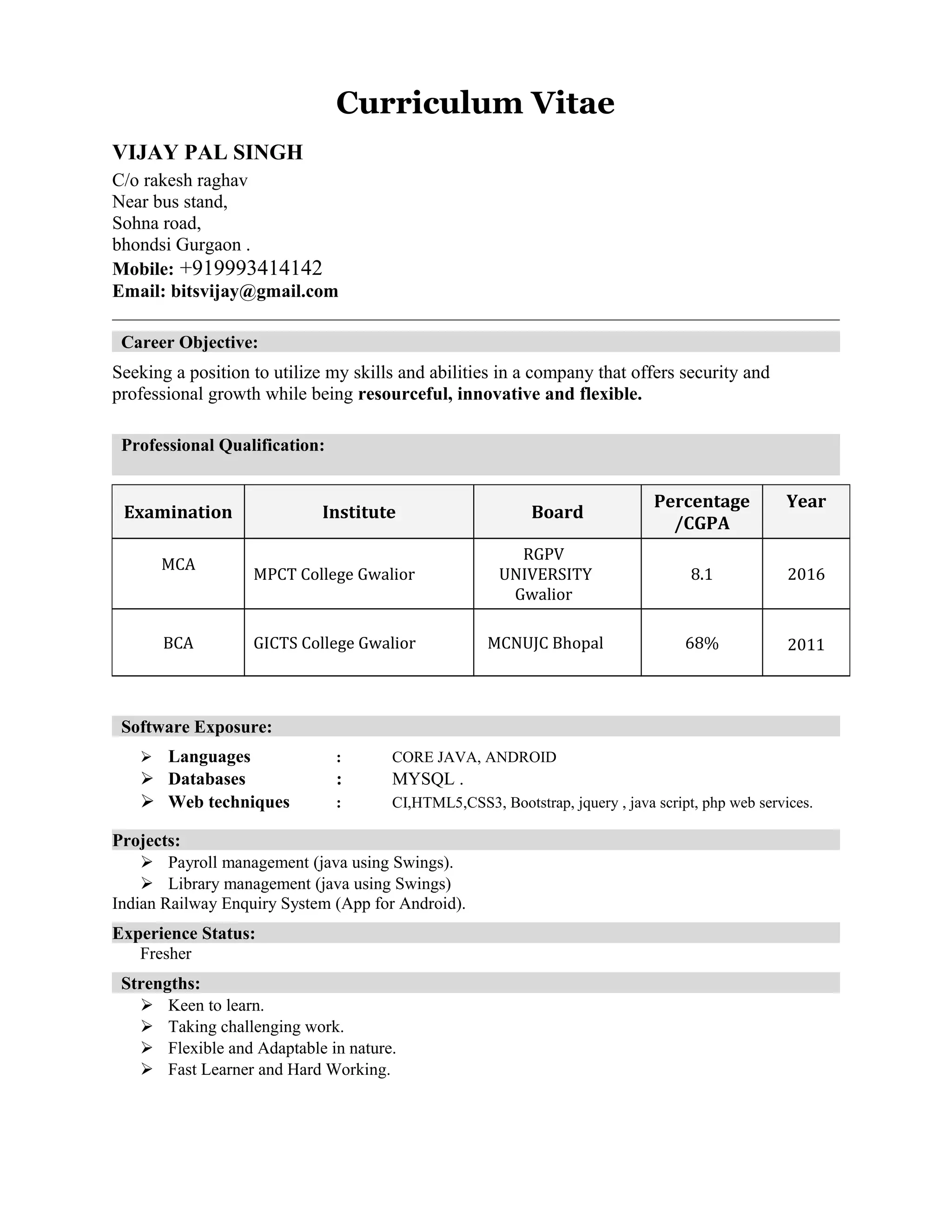 VIJAY PAL SINGH JAVA_AND | DOC