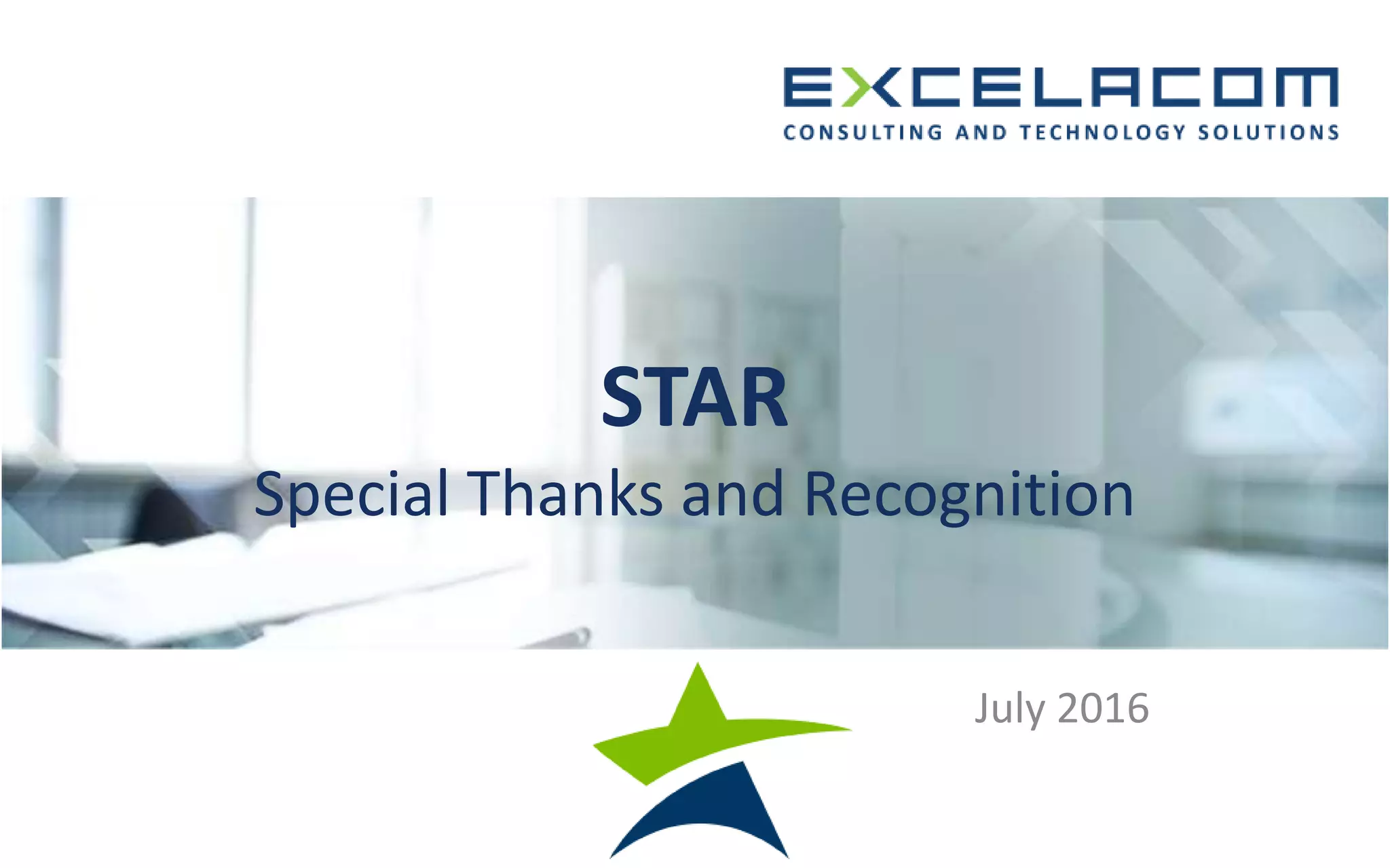 S.T.A.R- Special Thanks And Recognition Program | PPTX
