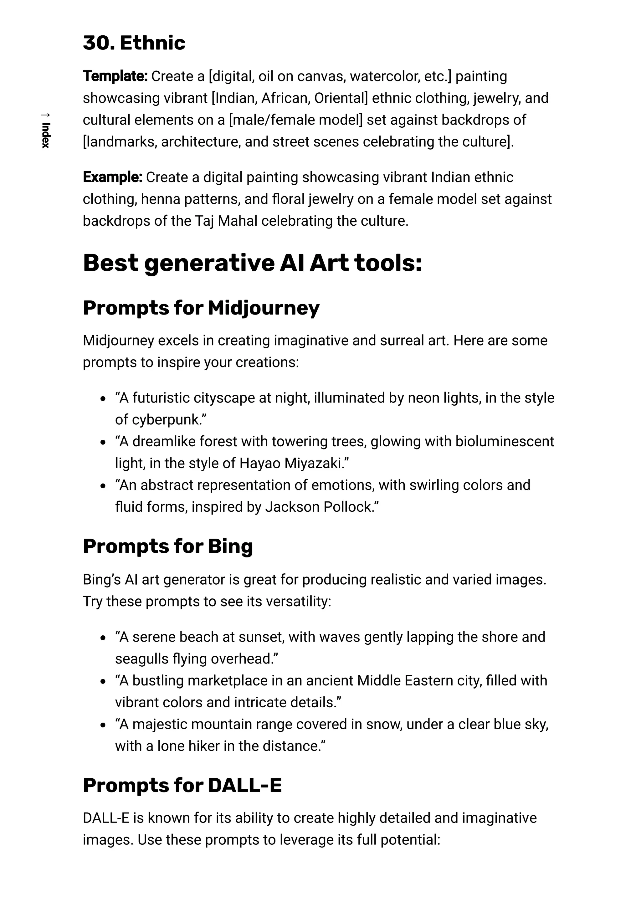 80 Best Prompts for AI Art like Midjourney, Bing, DALL-E, and Limewire.pdf