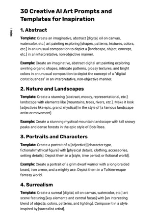 80 Best Prompts for AI Art like Midjourney, Bing, DALL-E, and Limewire.pdf
