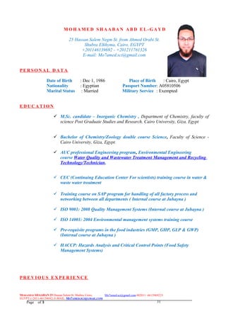 CV. mohamed shaaban new | DOC