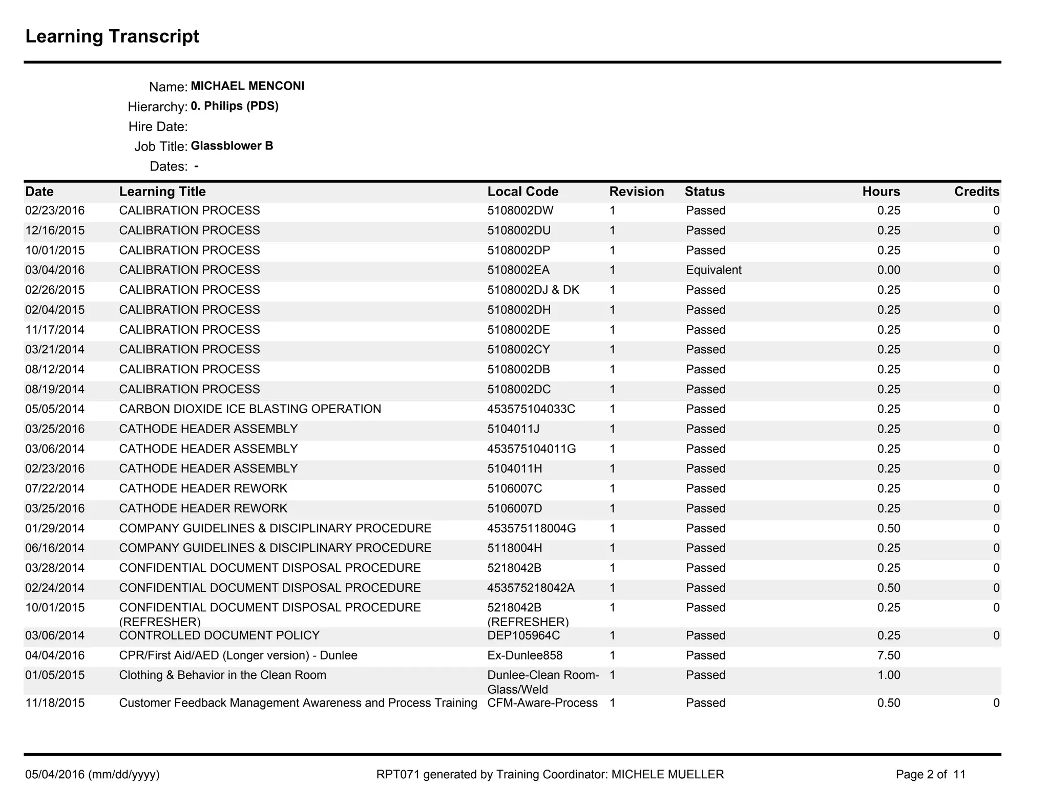 Training Transcript | PDF