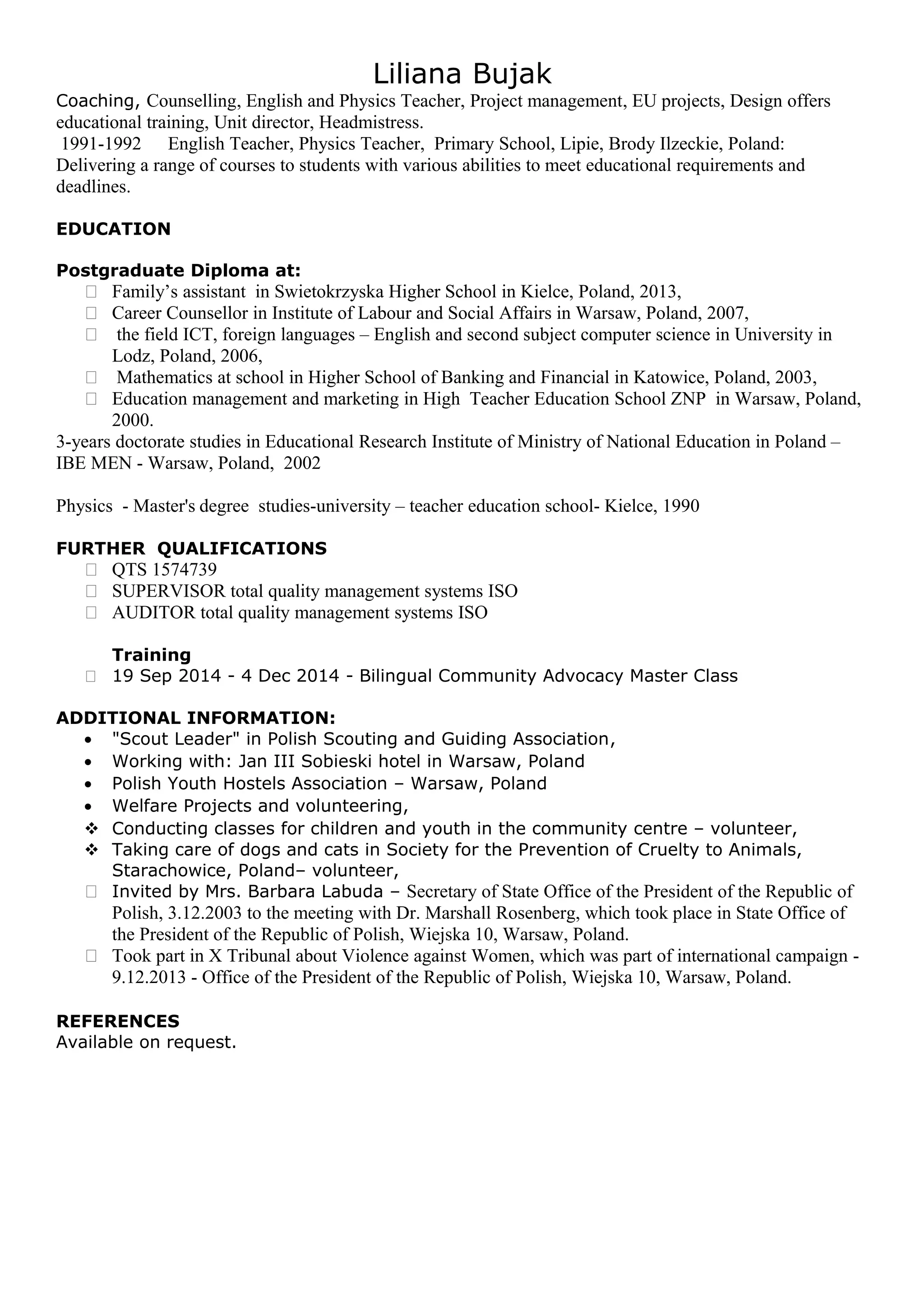 CV LILIANA BUJAK 16 05 2015 | DOC