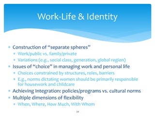 NYU Guest Lecture on Intersectionality and Work-Life Integration | PPT