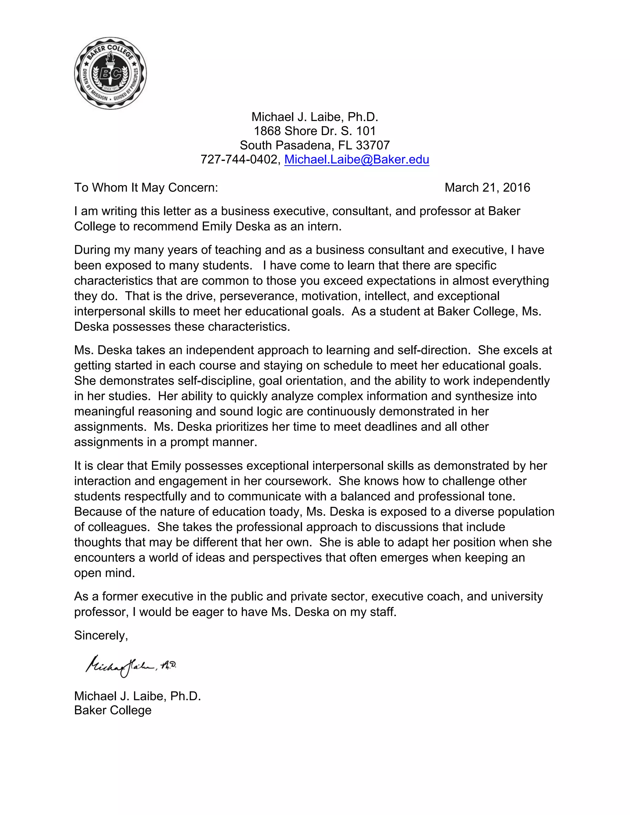 Letter for Emily | PDF