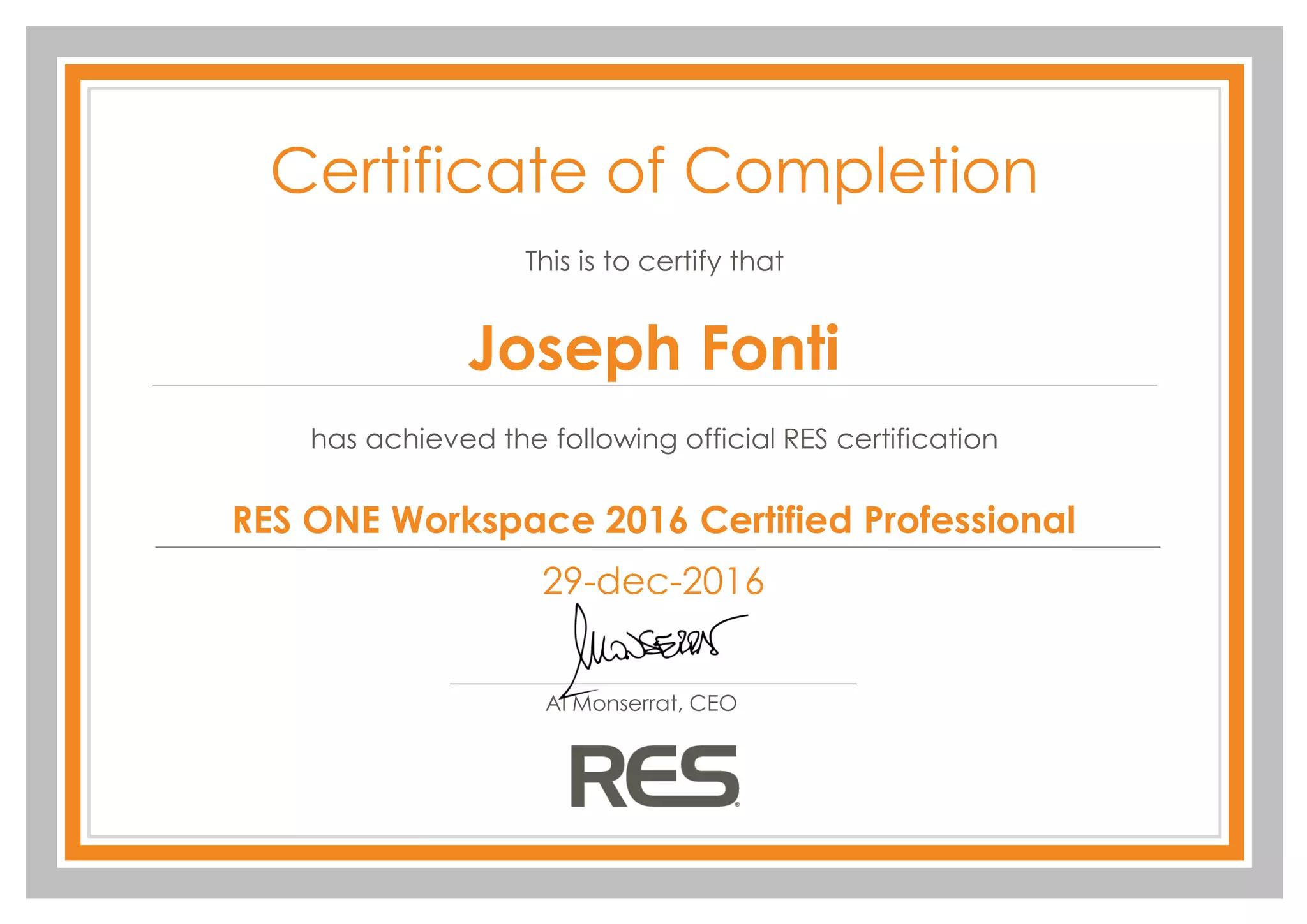 ROWCP 2016 - Joseph Fonti | PPT