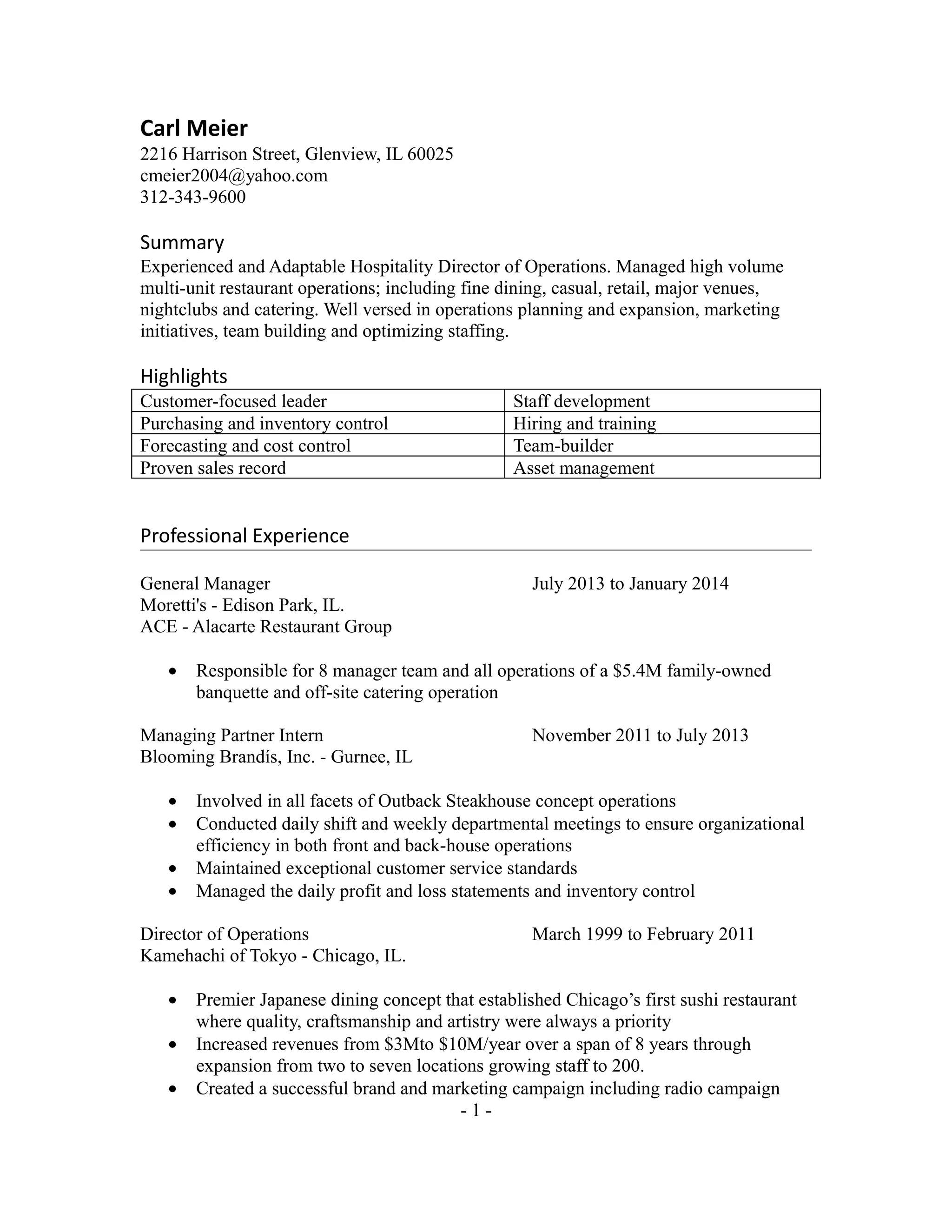 CFM resume 3-15 | PDF