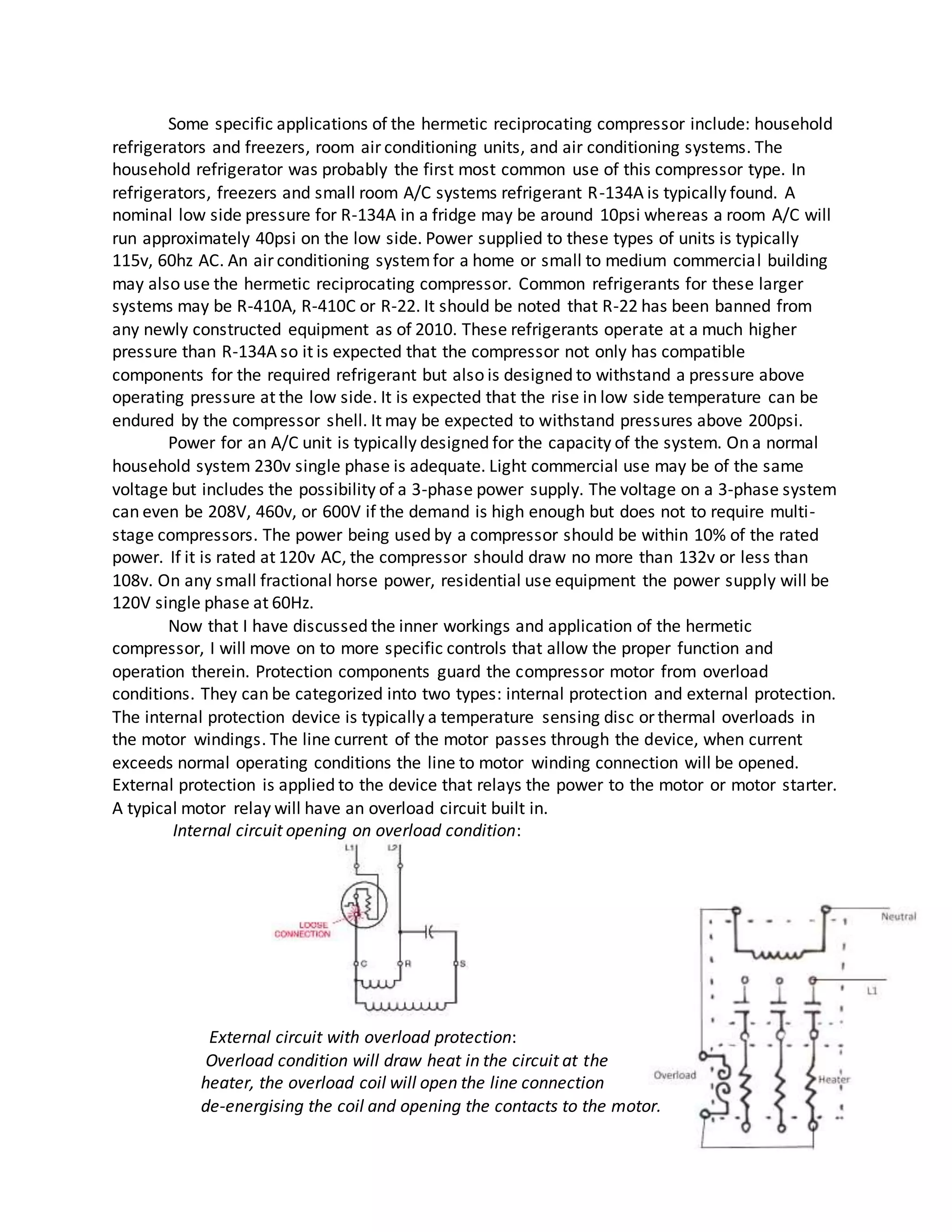 Reciprocating compressor hermetic final | DOCX