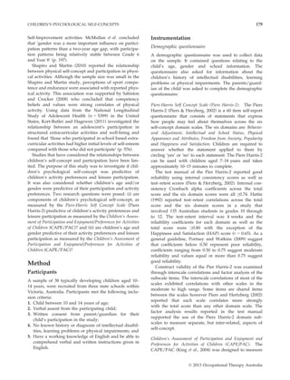 AOTJ.2014.self concept leisure preferences | PDF