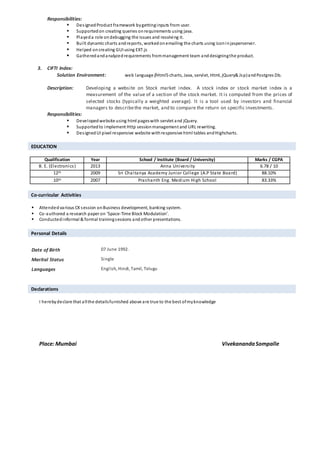 VivekanandaDeveloperResume | PDF
