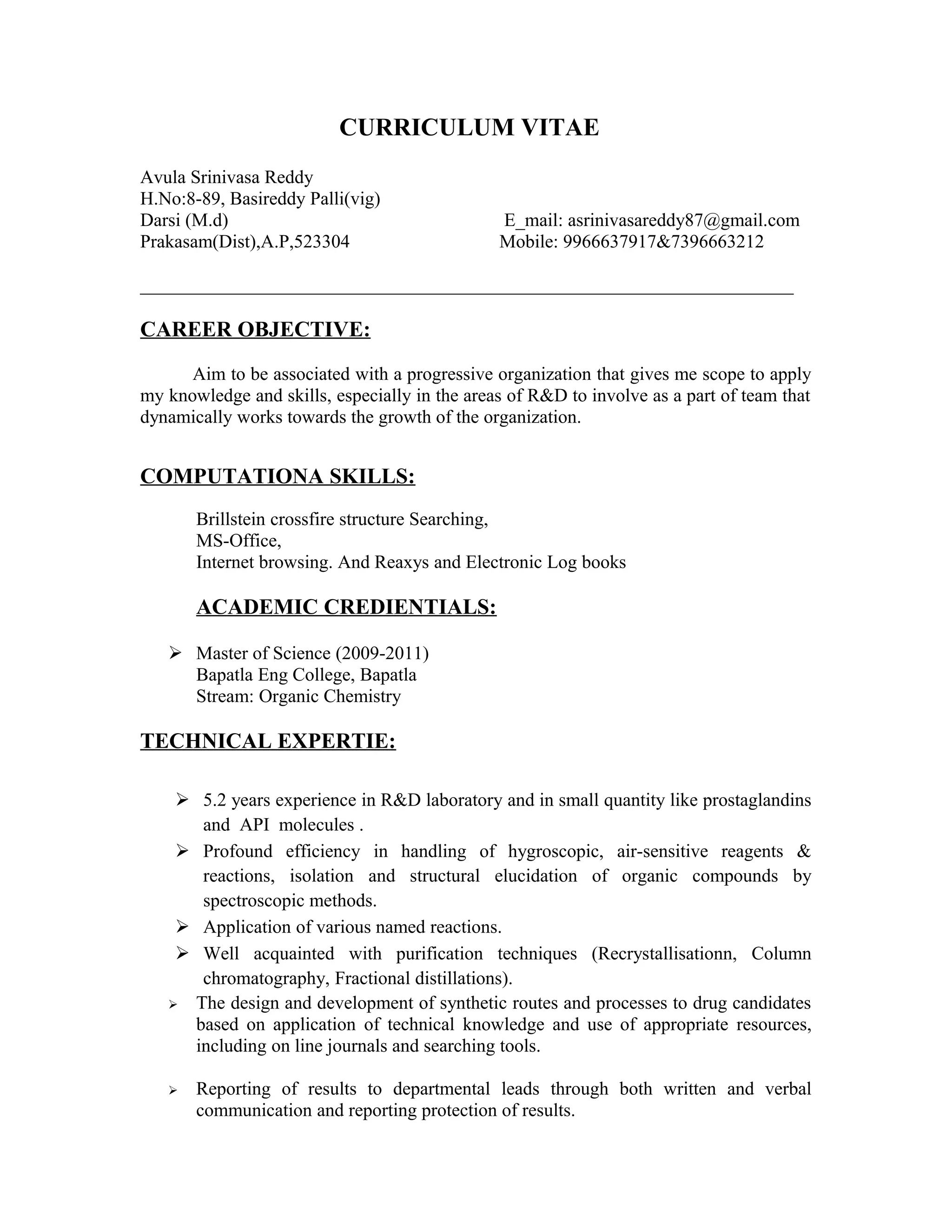 asr reddy new resum (5.2y) | DOC