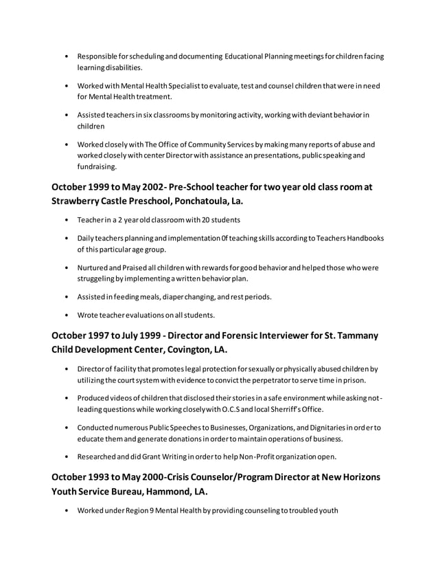 barbara's original resume | PDF
