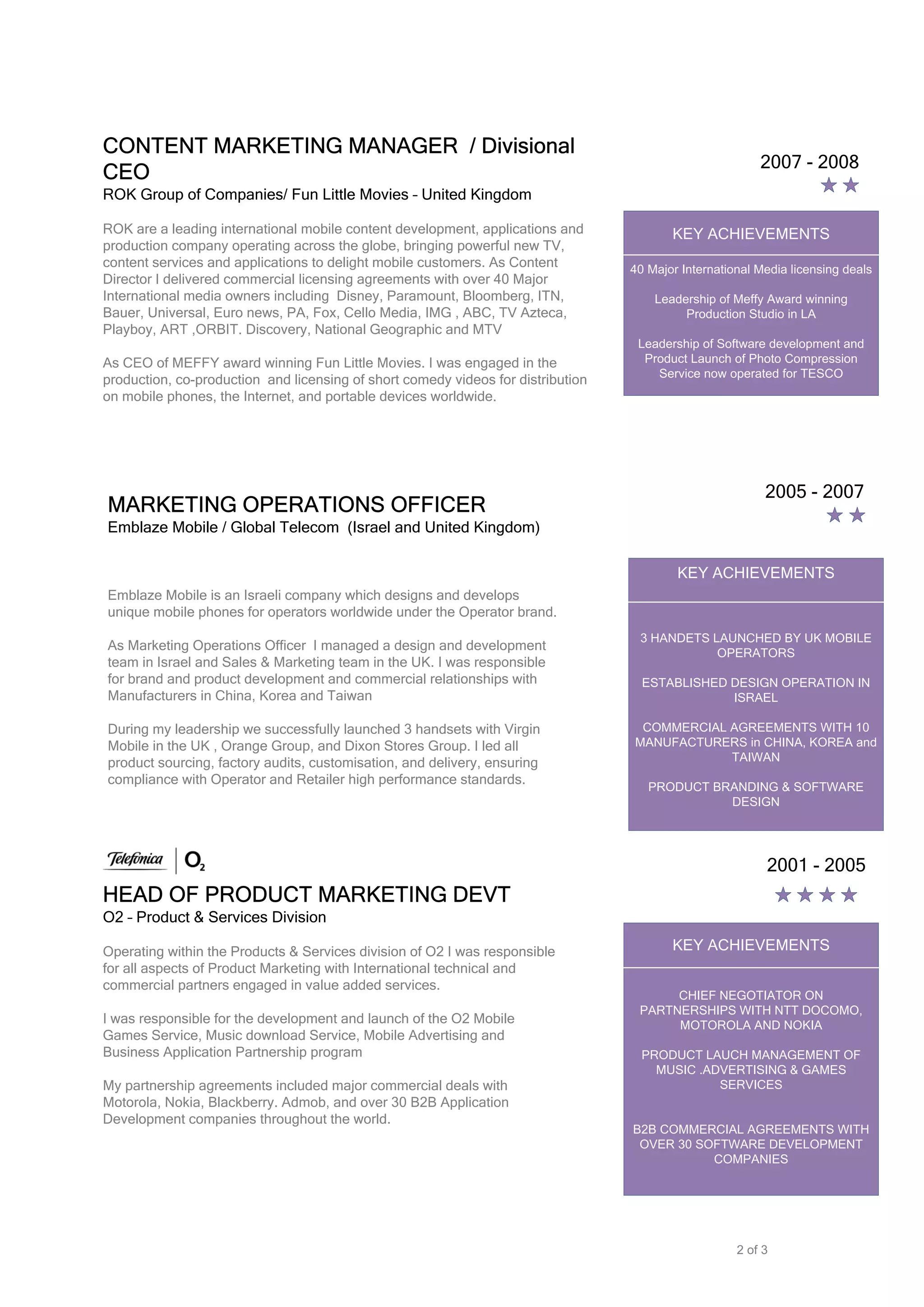 Kevin Piper CV Marketing | PDF