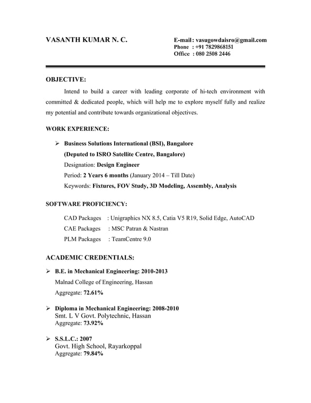 Vasanth_Resume | PDF