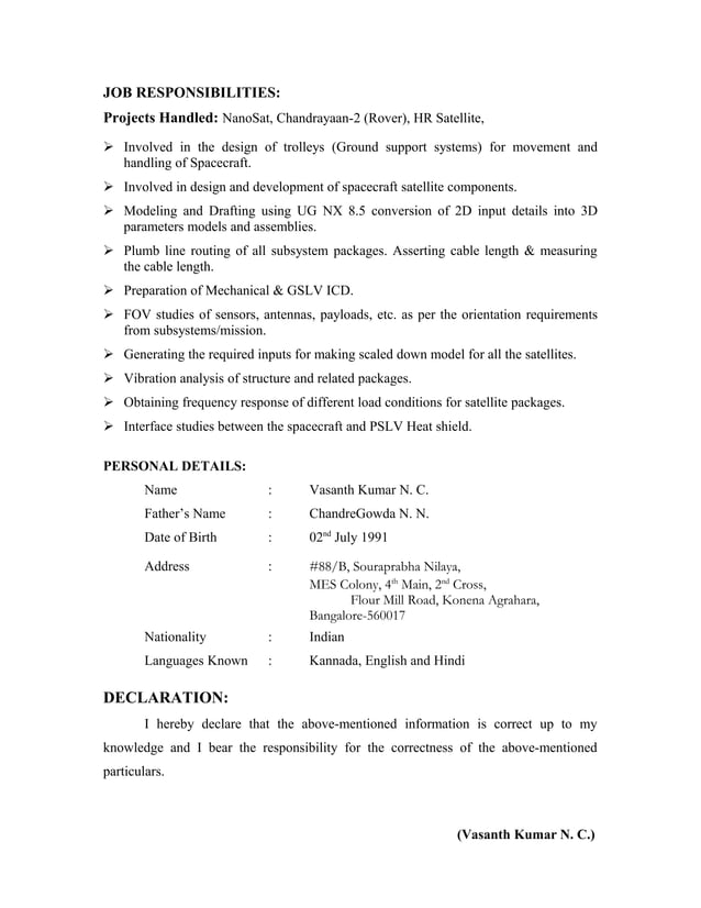 Vasanth_Resume | PDF
