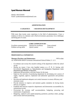 Noman masood CV New | PDF