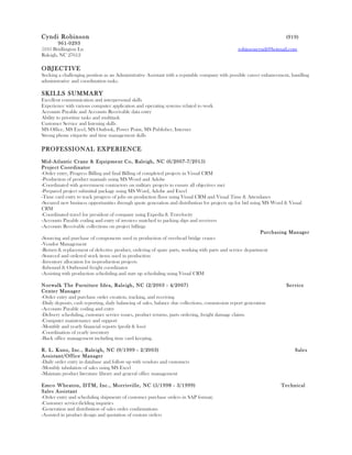 CR Resume2015-3 | DOC | Business | Business and Finance