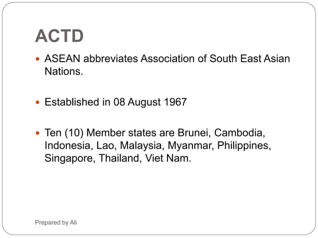 ACTD Guidelines Overview | PDF