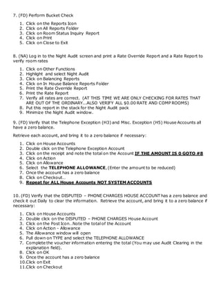 Night Audit Guide | DOCX