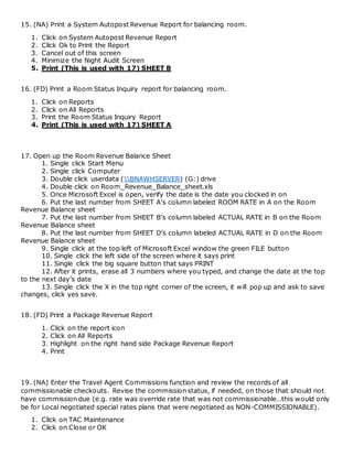 Night Audit Guide | DOCX