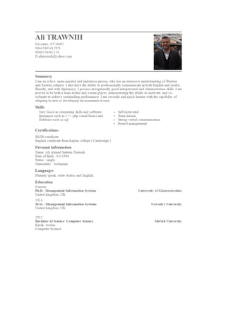 ali cv new | PDF