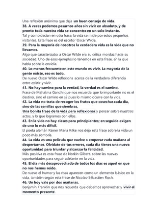 80 frases de la vida para reflexionar | DOCX