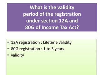 INCOME TAX DEDUCTION U/S 80 G | PPTX