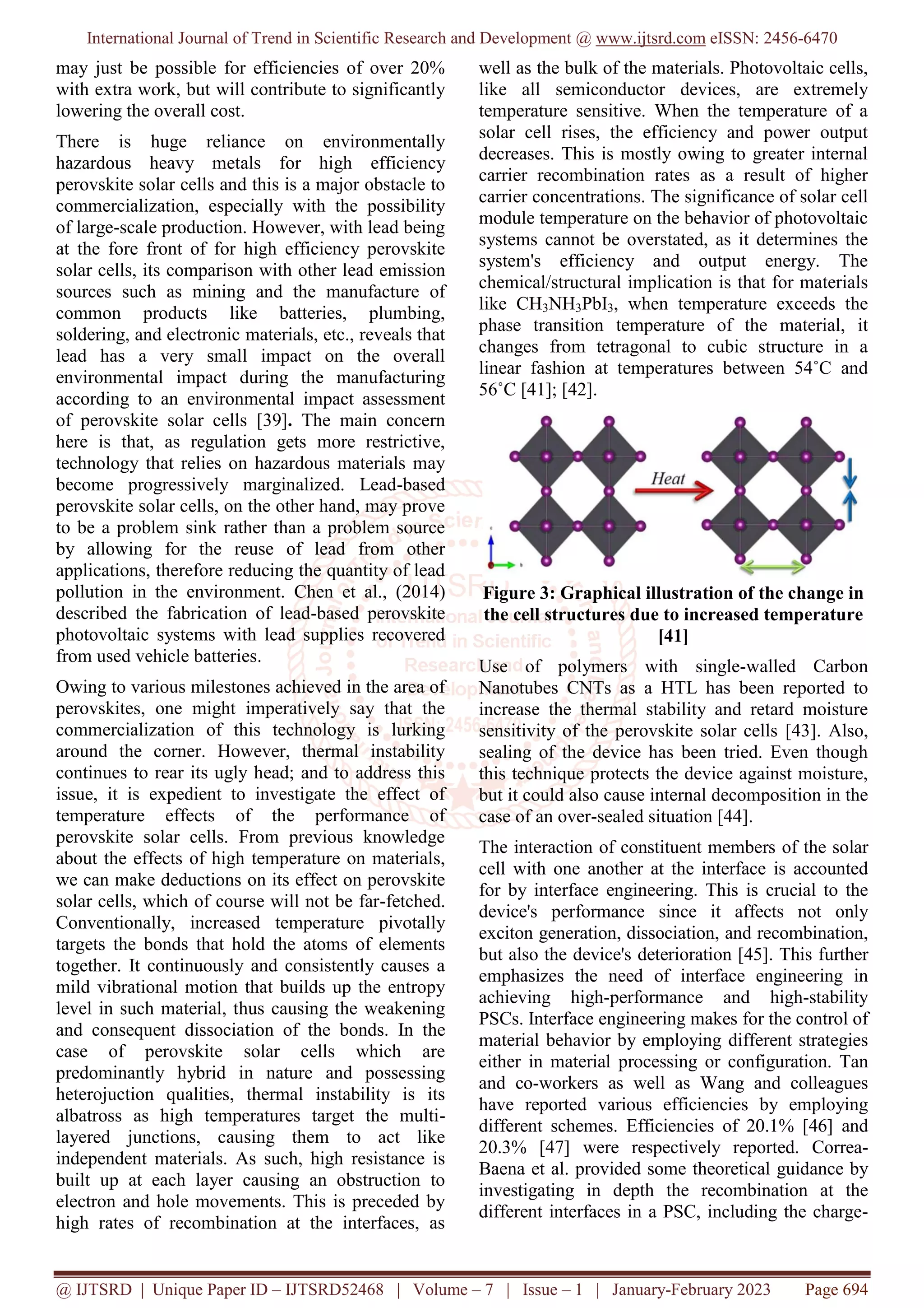 High Efficiency and Thermal Stability A Downright Response to the Commercialization of ...