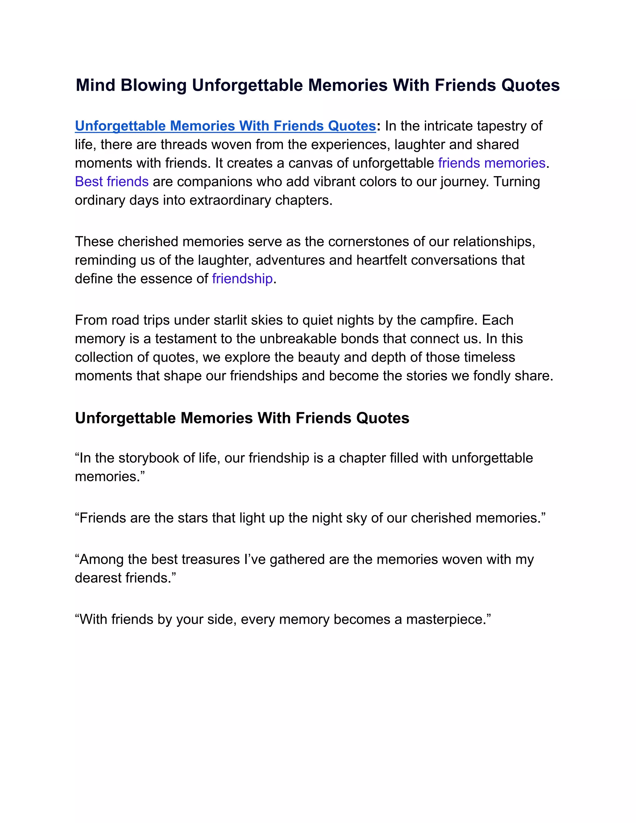 80 Mind Blowing Unforgettable Memories With Friends Quotes.pdf