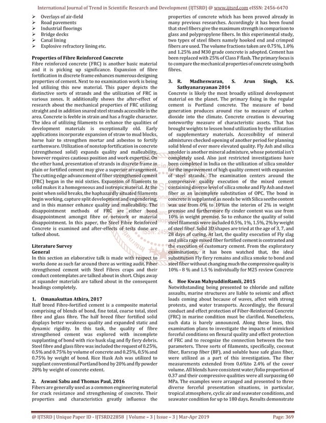 Review Paper on Properties of Properties of Concrete using Steel Fiber Waste | PDF