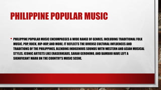 Philippine Popular music in the 80s and 90s | PPTX