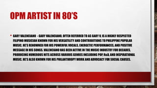 Philippine Popular music in the 80s and 90s | PPTX