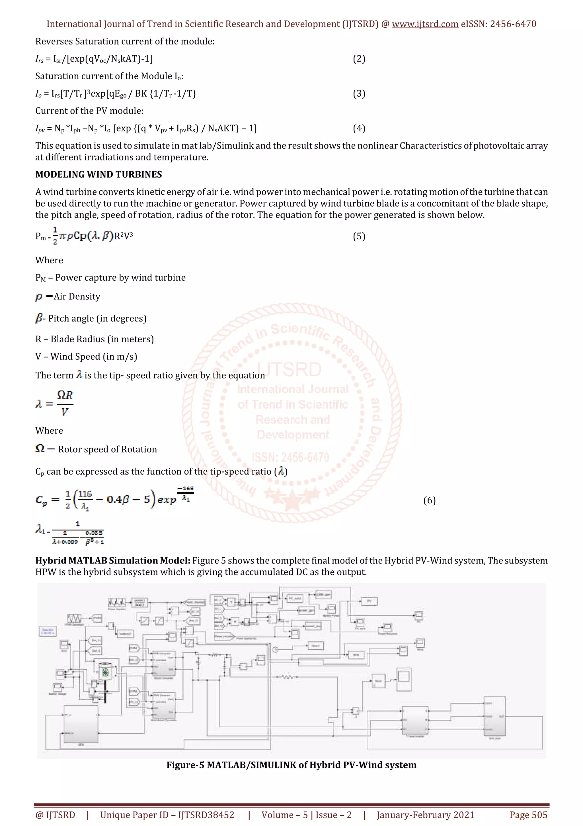 Solar Wind Hybrid Generation System Integration with Grid | PDF