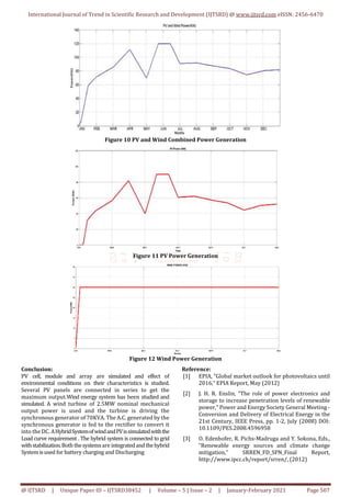 Solar Wind Hybrid Generation System Integration with Grid | PDF