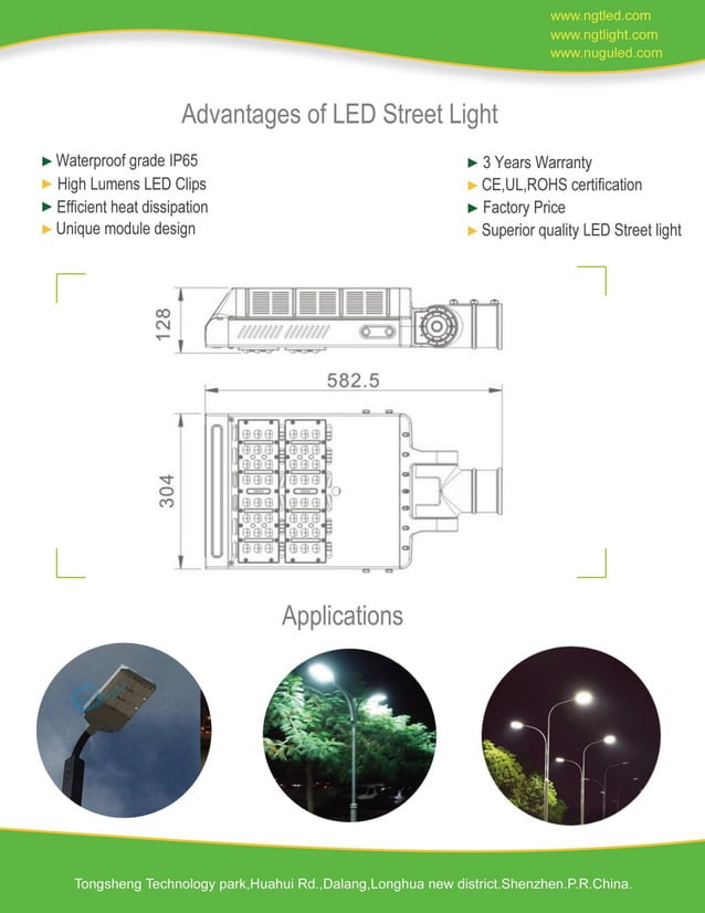 80W LED Street Light parameter | PDF