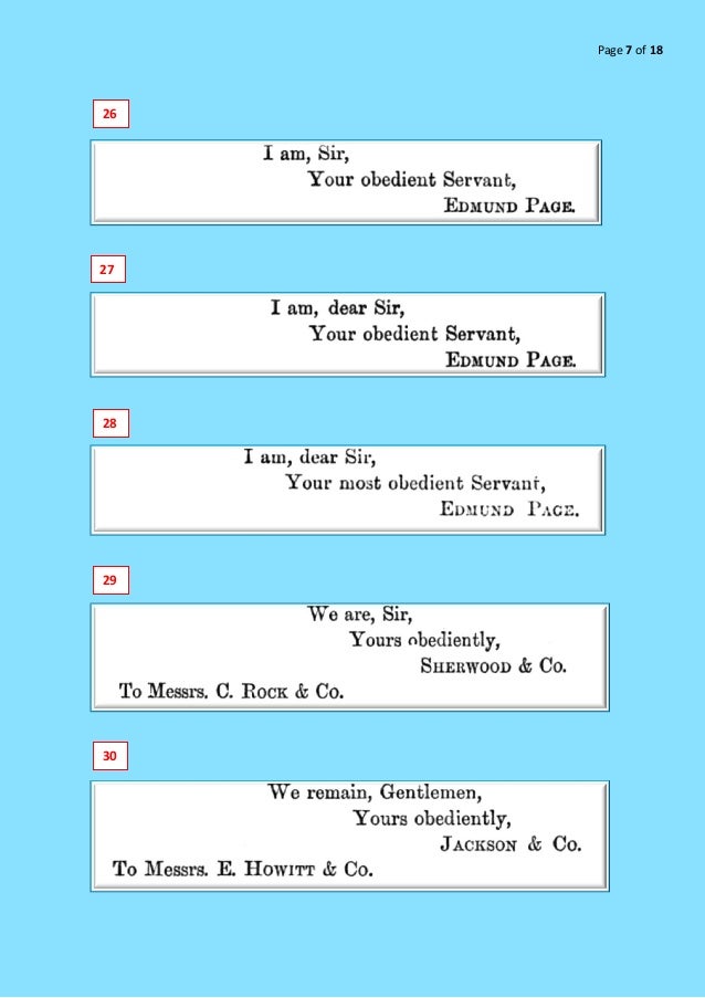 The Amazing 1800s 80 Ways To Sign Off Your Business Letter The Amazing 1800s 80 Ways To Sign Off Your Business Letter