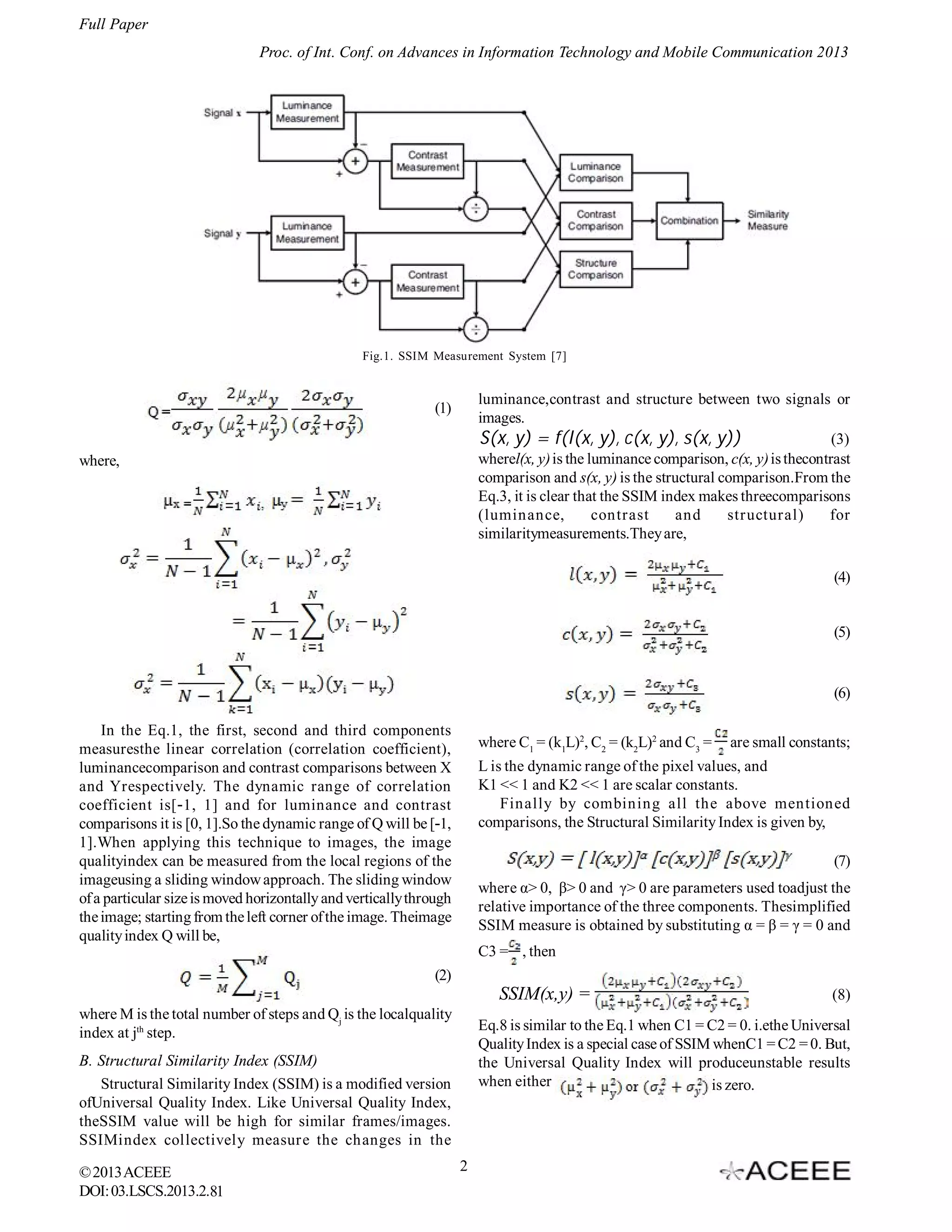 Face Pose Classification Method using Image Structural Similarity Index ...